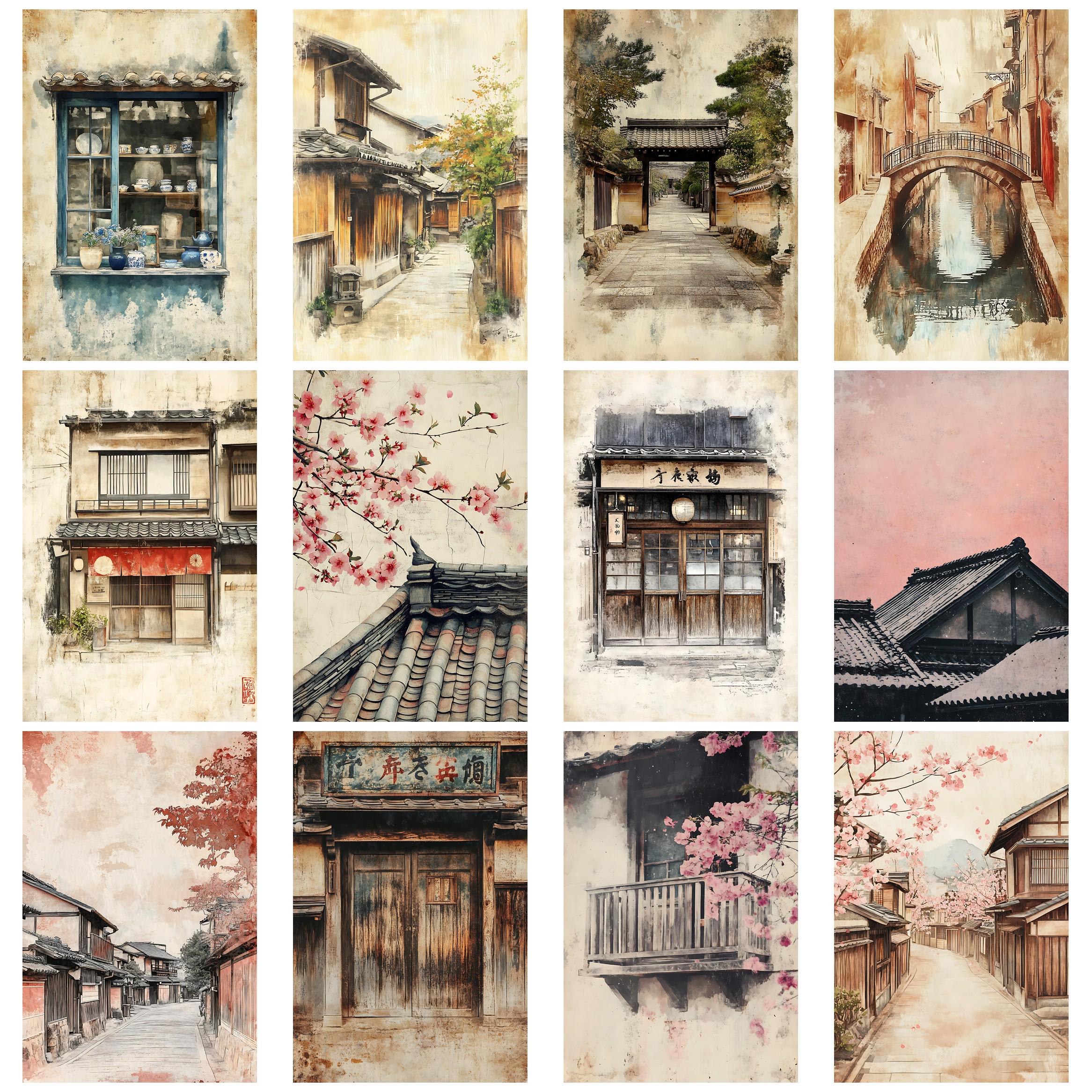 Kyoto Streets Vintage Japanese Ephemera Junk Journal Kit With Washi ...