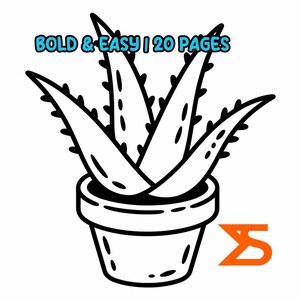 Potted Plants Coloring Book, Printable Adult Coloring Book, Coloring ...