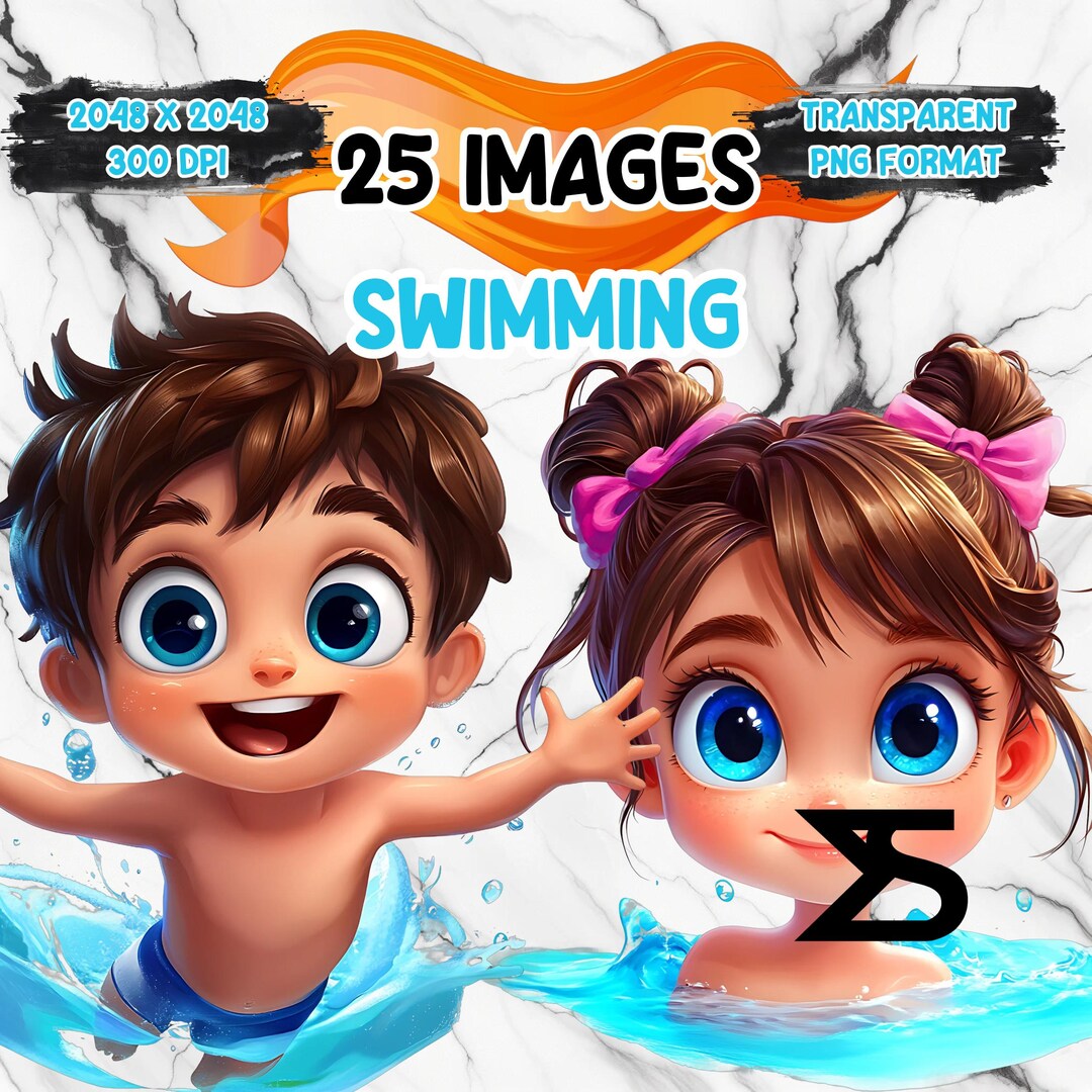 25 Watercolor Swimming Clipart , Cartoon Swimming Clipart, Clipart ...