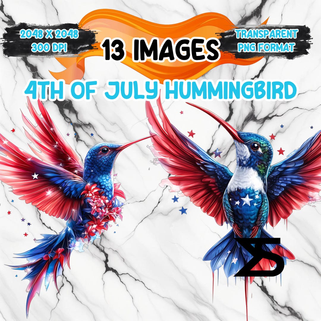 Watercolor 4th of July Hummingbird PNG Image on Transparent Background ...