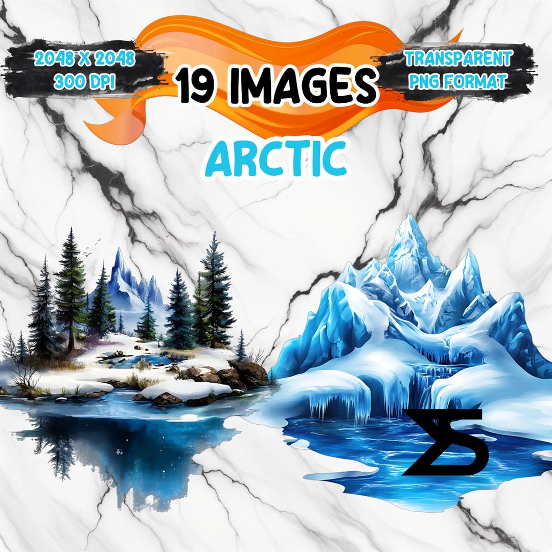 Watercolor Arctic PNG Image on Transparent Background, Digital Sticker ...