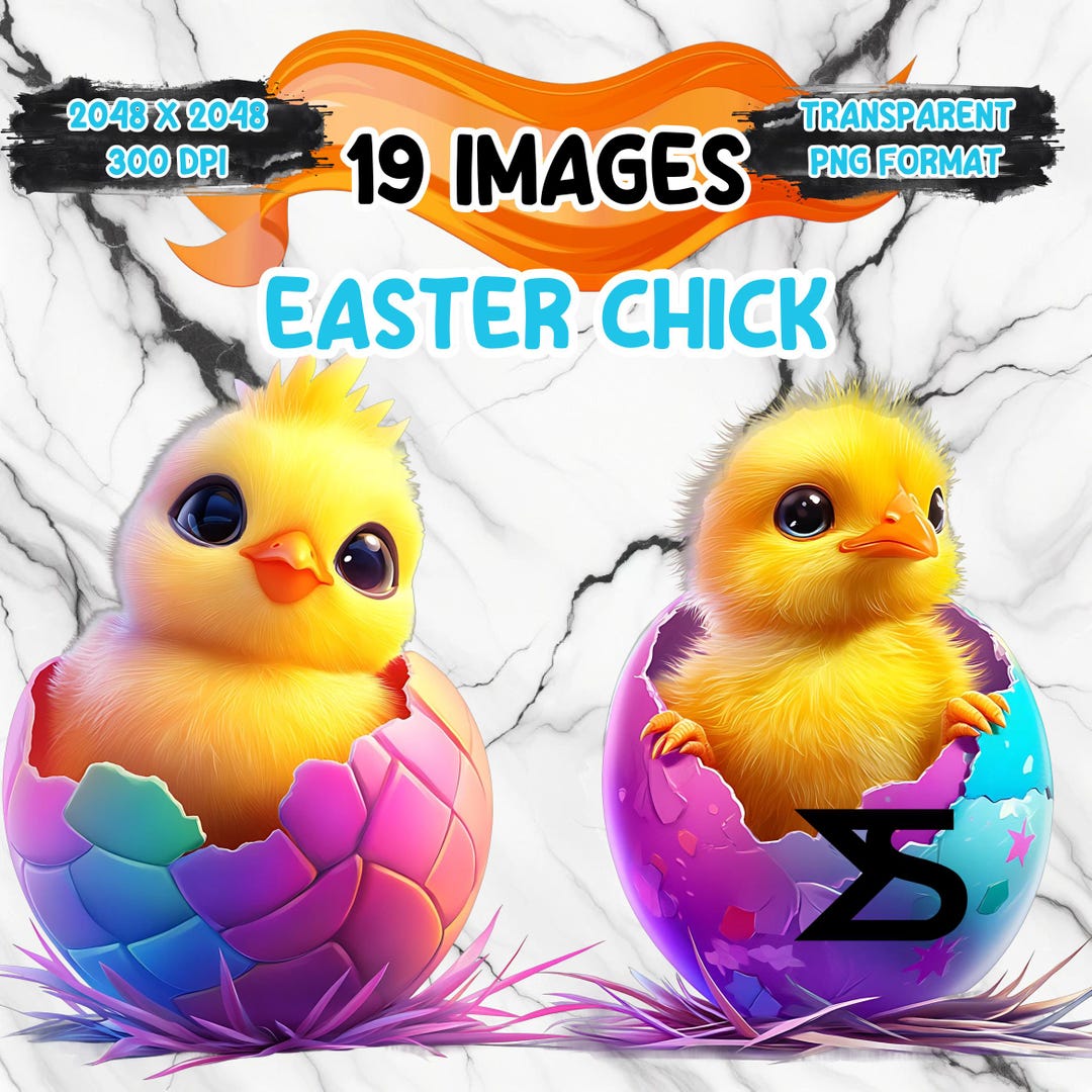 Watercolor Easter Chick PNG Image, Easter Chick Clipart Bundle ...