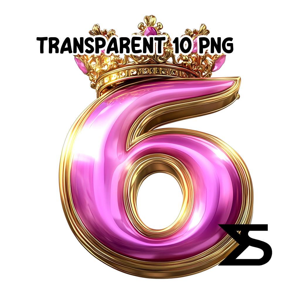 Watercolor Pink Princess Number PNG Image on Transparent Background ...