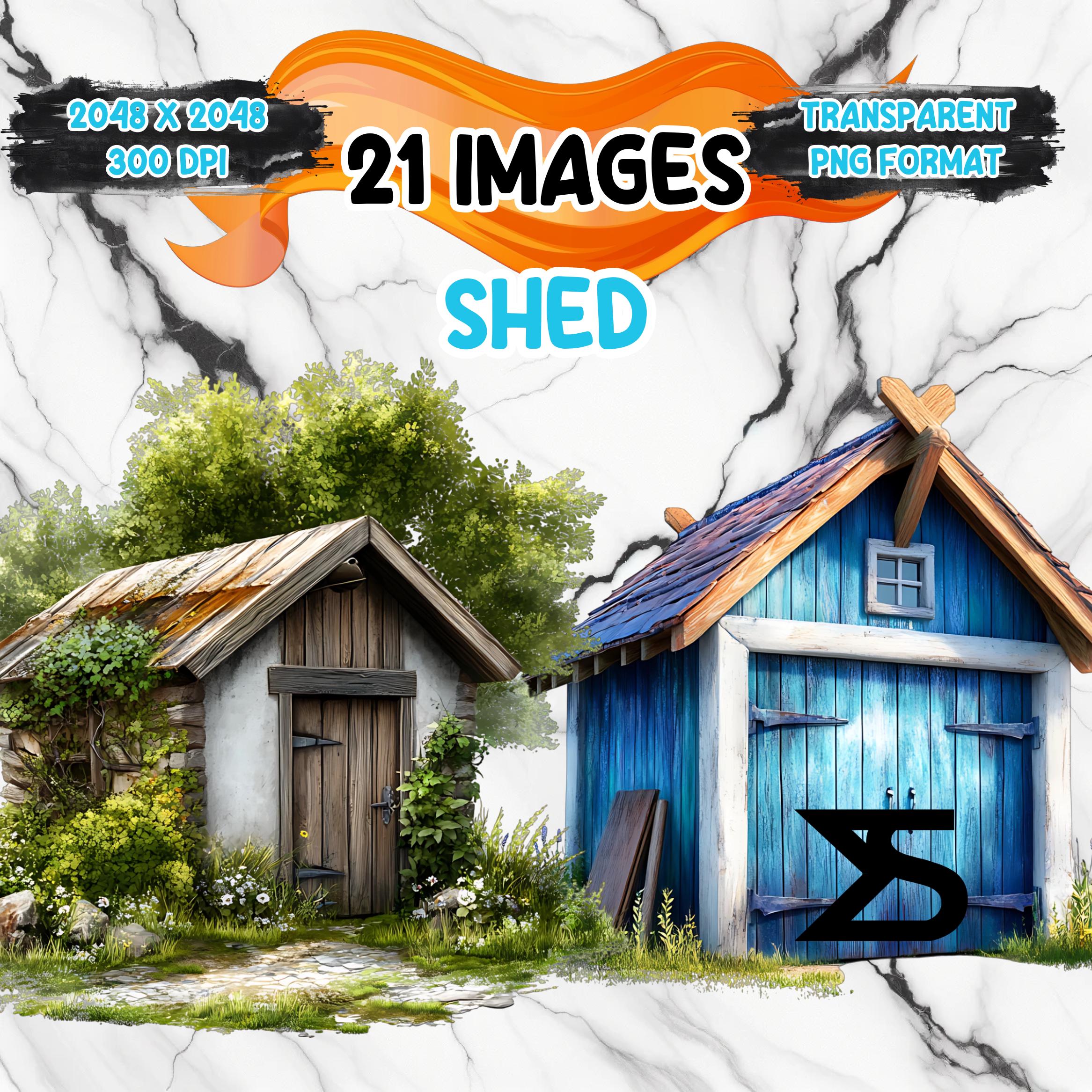 Watercolor Shed PNG Image on Transparent Background, Digital Sticker ...