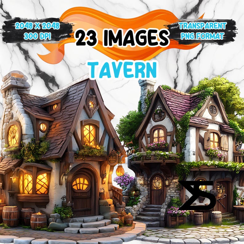 Watercolor Tavern PNG Image on Transparent Background, Digital Sticker ...