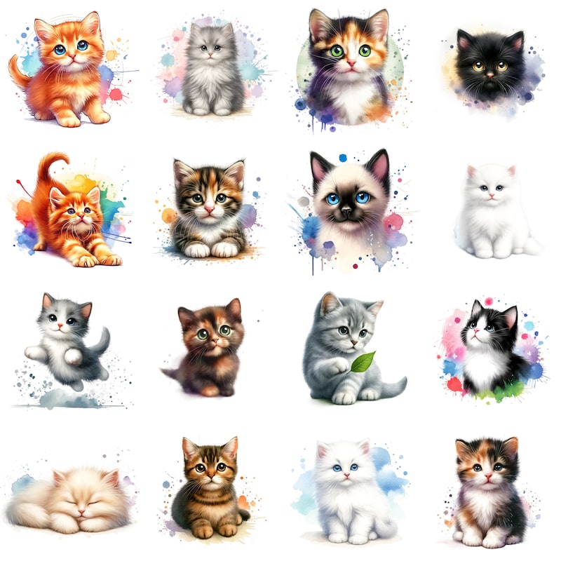 Kitten Clip Art - Etsy