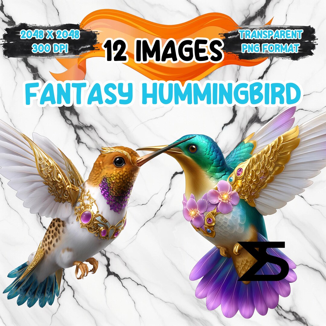 Watercolor Fantasy Hummingbird PNG Image on Transparent Background ...