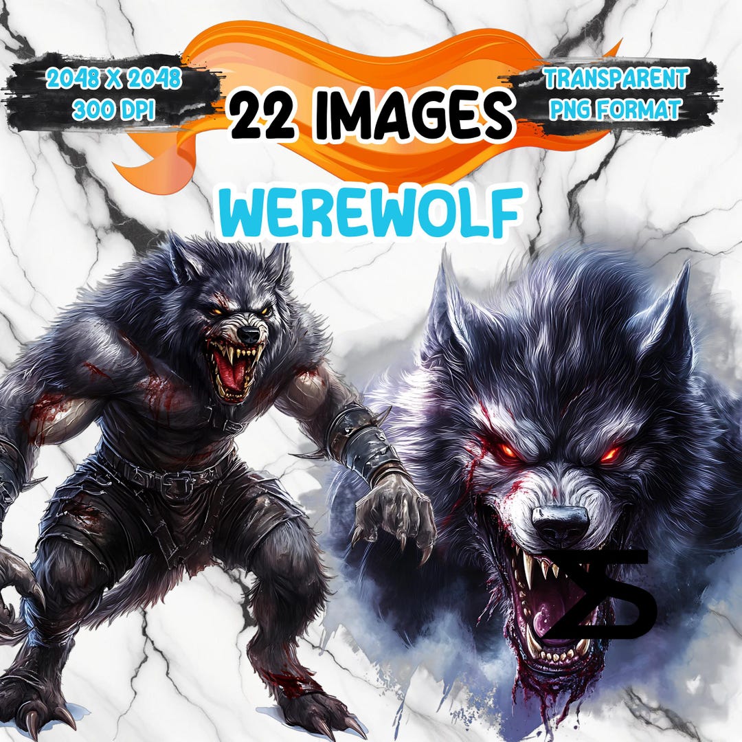 22 Watercolor Halloween Werewolf Clipart , Werewolf Clipart PNG ...