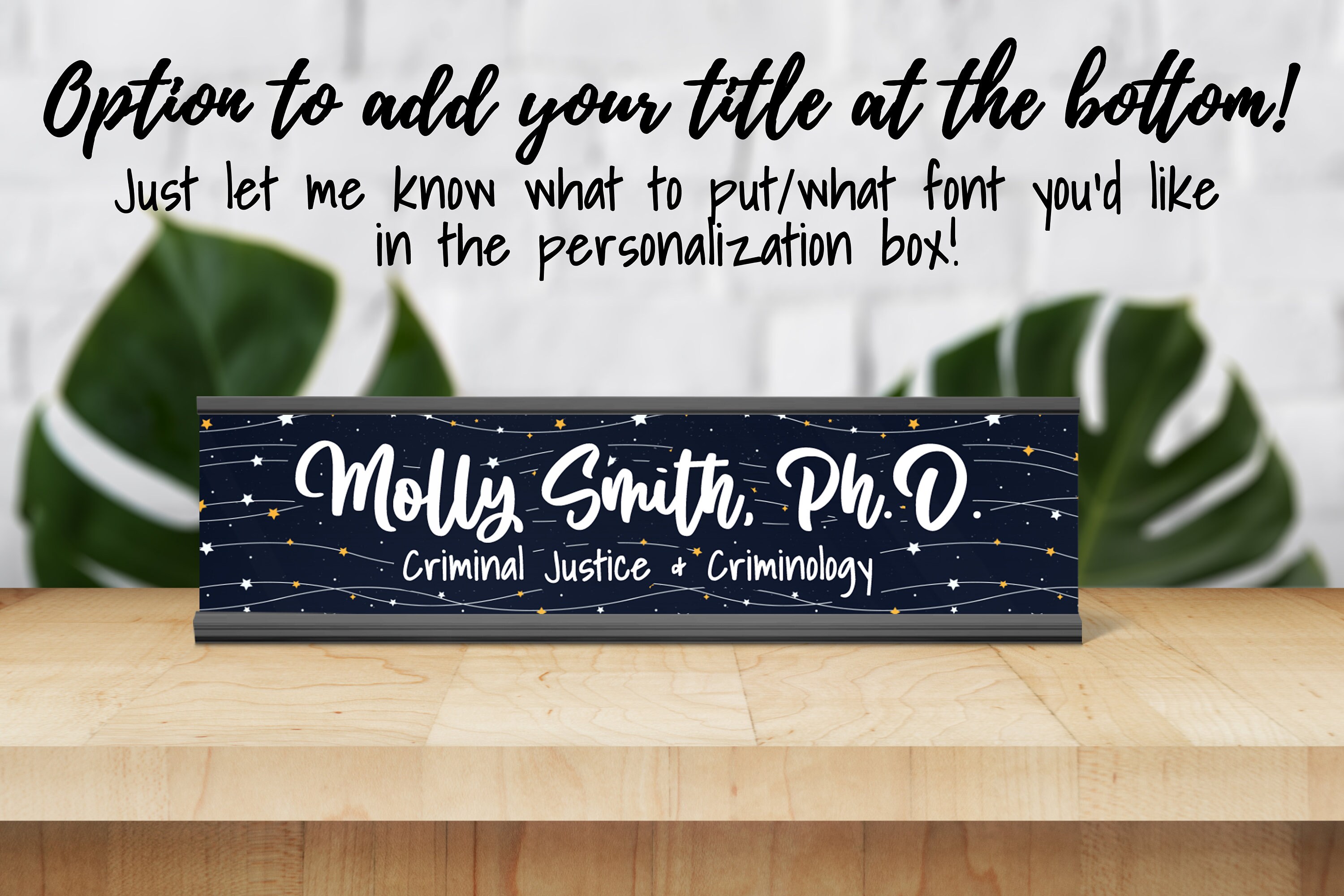 Night Sky Custom Desk Nameplate Teacher Graduation Gift - Etsy