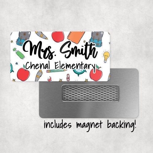 Teacher Name Tag Name Badge Personalized Custom ID Tag - Etsy Canada