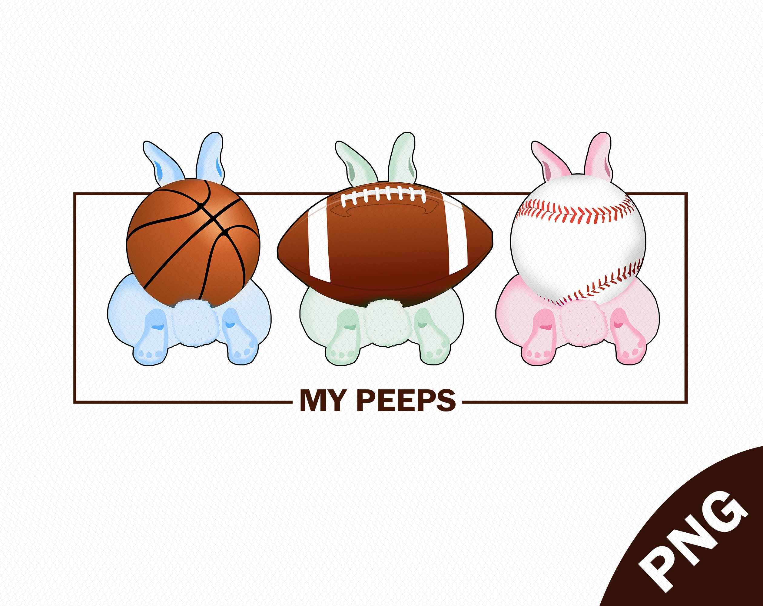 My Peeps Png, Bunny Sports, Basketball, Football, Baseball Bunny, Cute ...