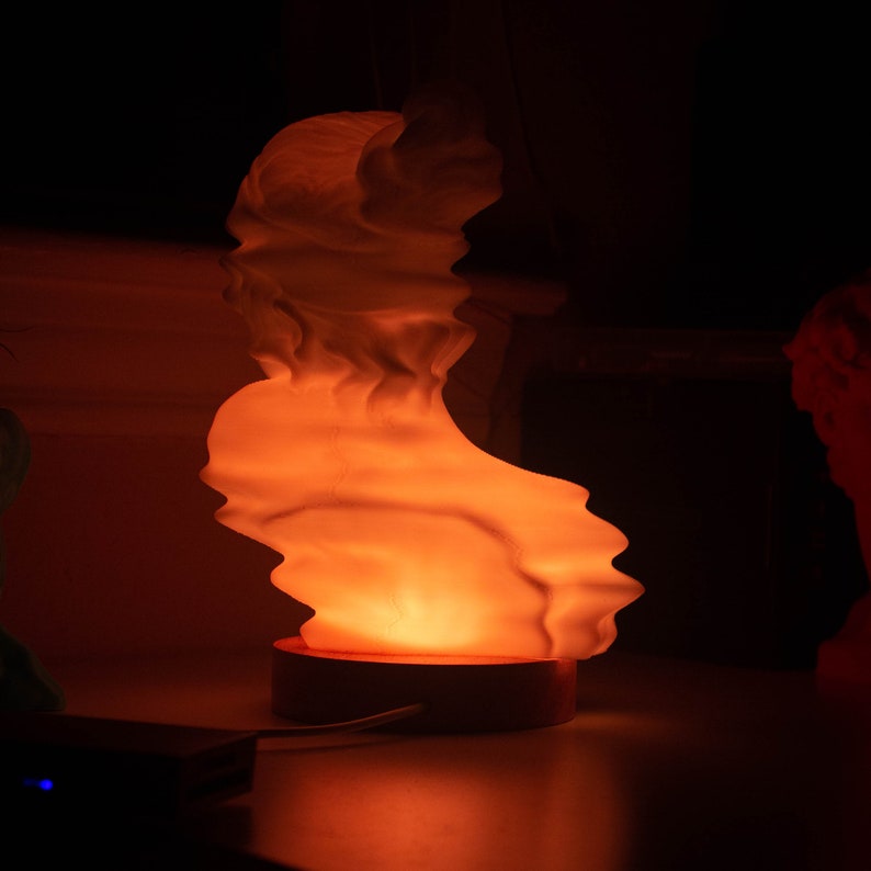 Sappho Bust Lamp Glitch Art RGB Color Changing Vaporwave - Etsy