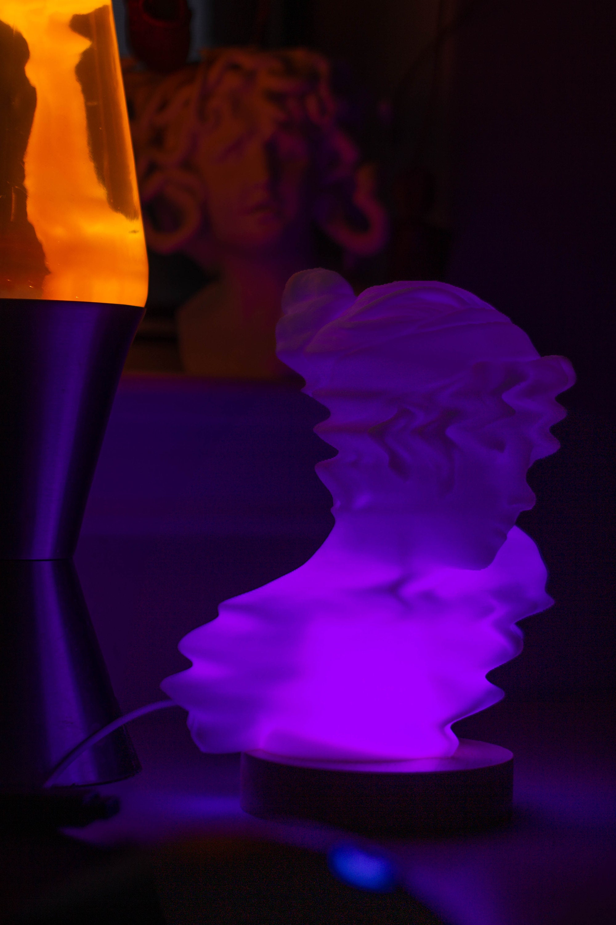 Sappho Bust Lamp Glitch Art RGB Color Changing Vaporwave - Etsy
