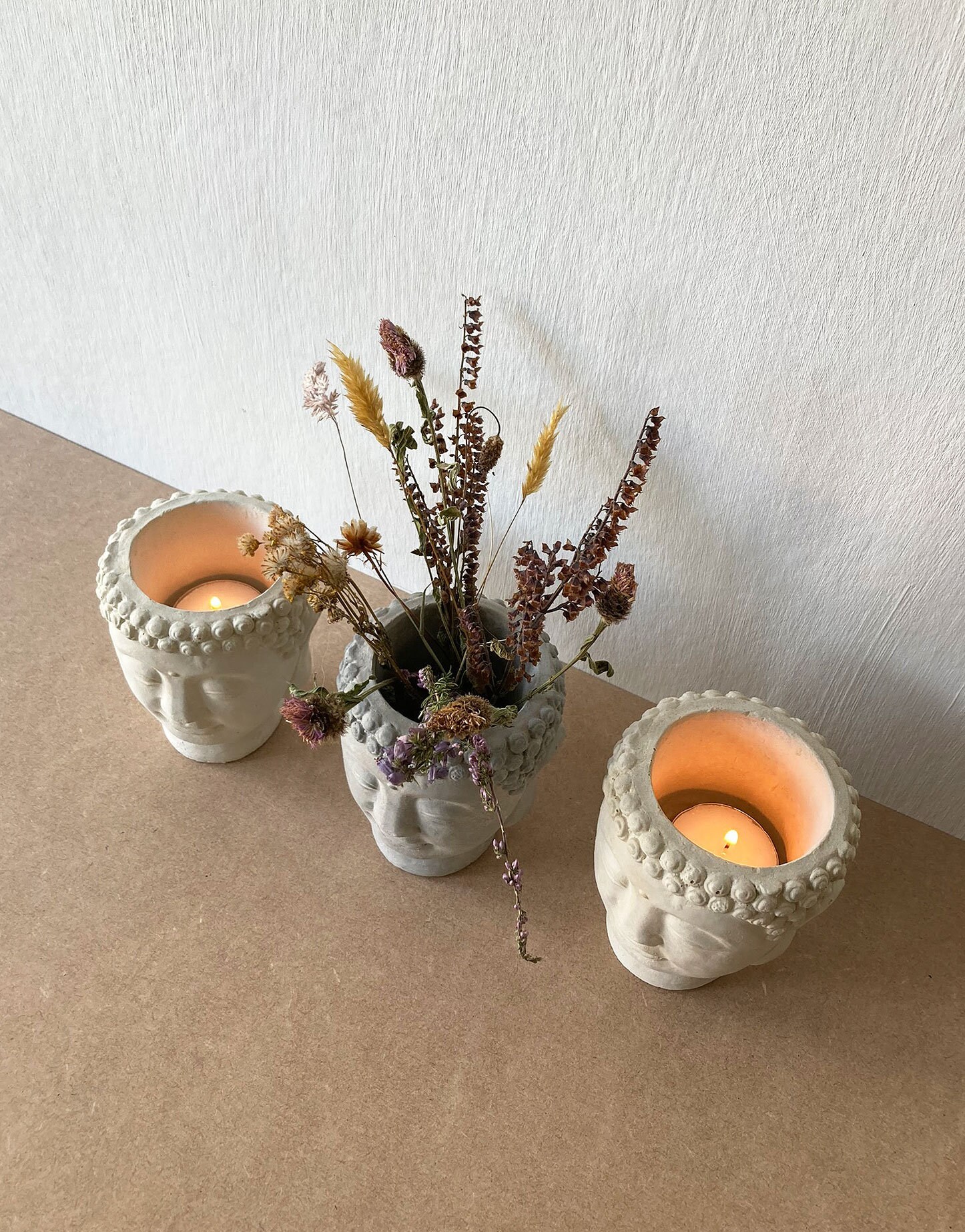 Buddha Statue Candle Holder Buddha Vase Buddha Face Pot - Etsy UK