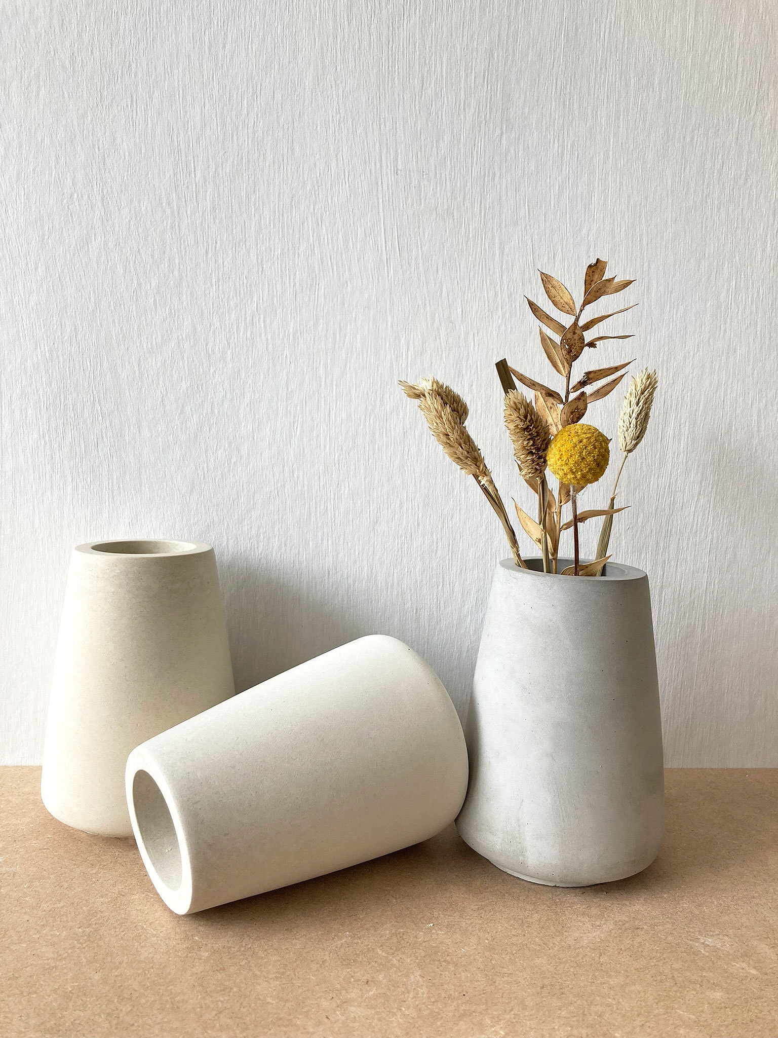 Minimalist Concrete Vase Handmade Modern Concrete Simple - Etsy UK