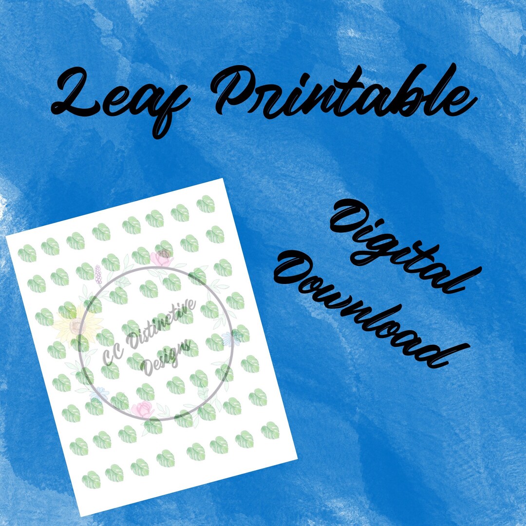 Leaf Sticker Printable *digital Download* - Etsy