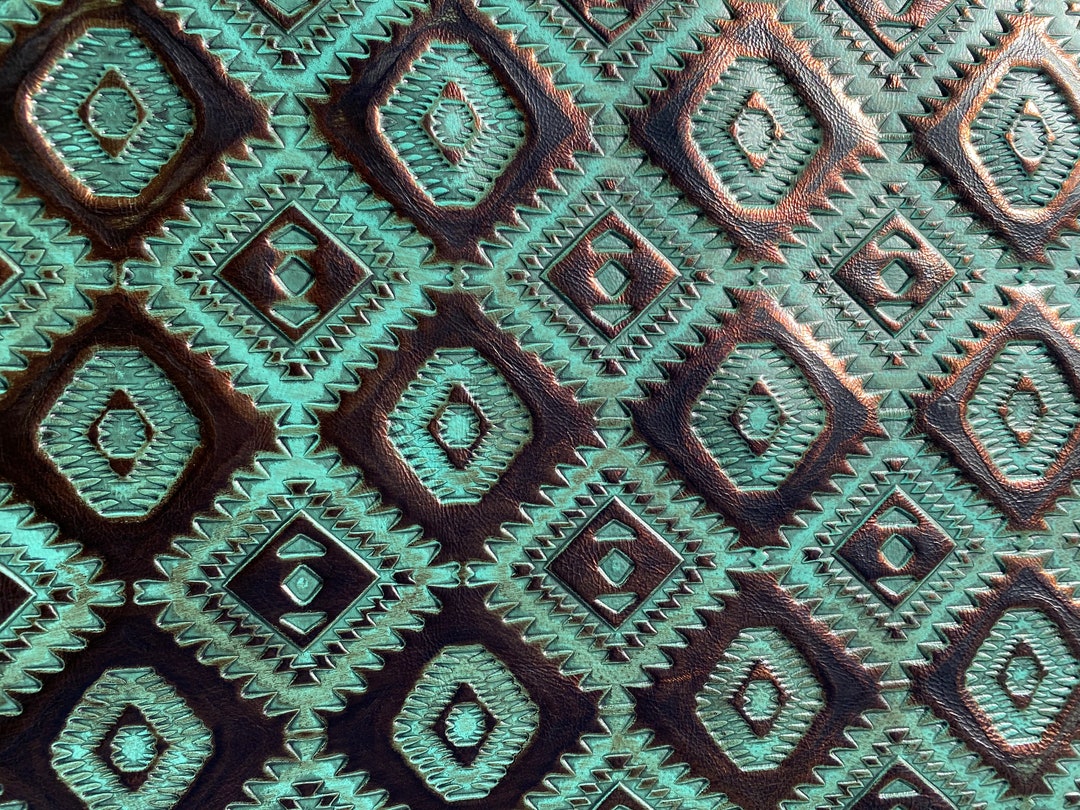 Embossed Leather, Azteca Jade and Copper, Leather Cuts, Leather Sheets ...