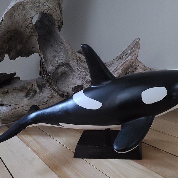 Orca Whale Tail Statue - Etsy