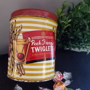 Vintage Tin Peek Frean's Twiglets Made in England Advertising Rare Hard ...