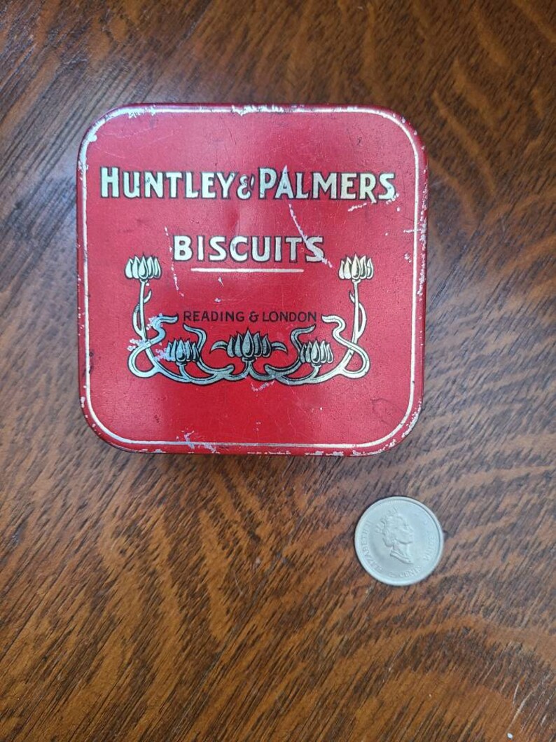 ANTIQUE Huntley & Palmers Red Biscuit Tin RARE 1930's - Etsy