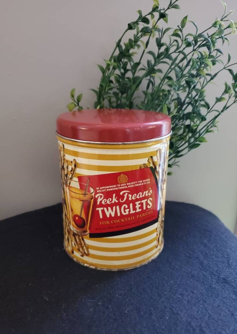 Vintage Tin Peek Frean's Twiglets Made in England Advertising Rare Hard ...