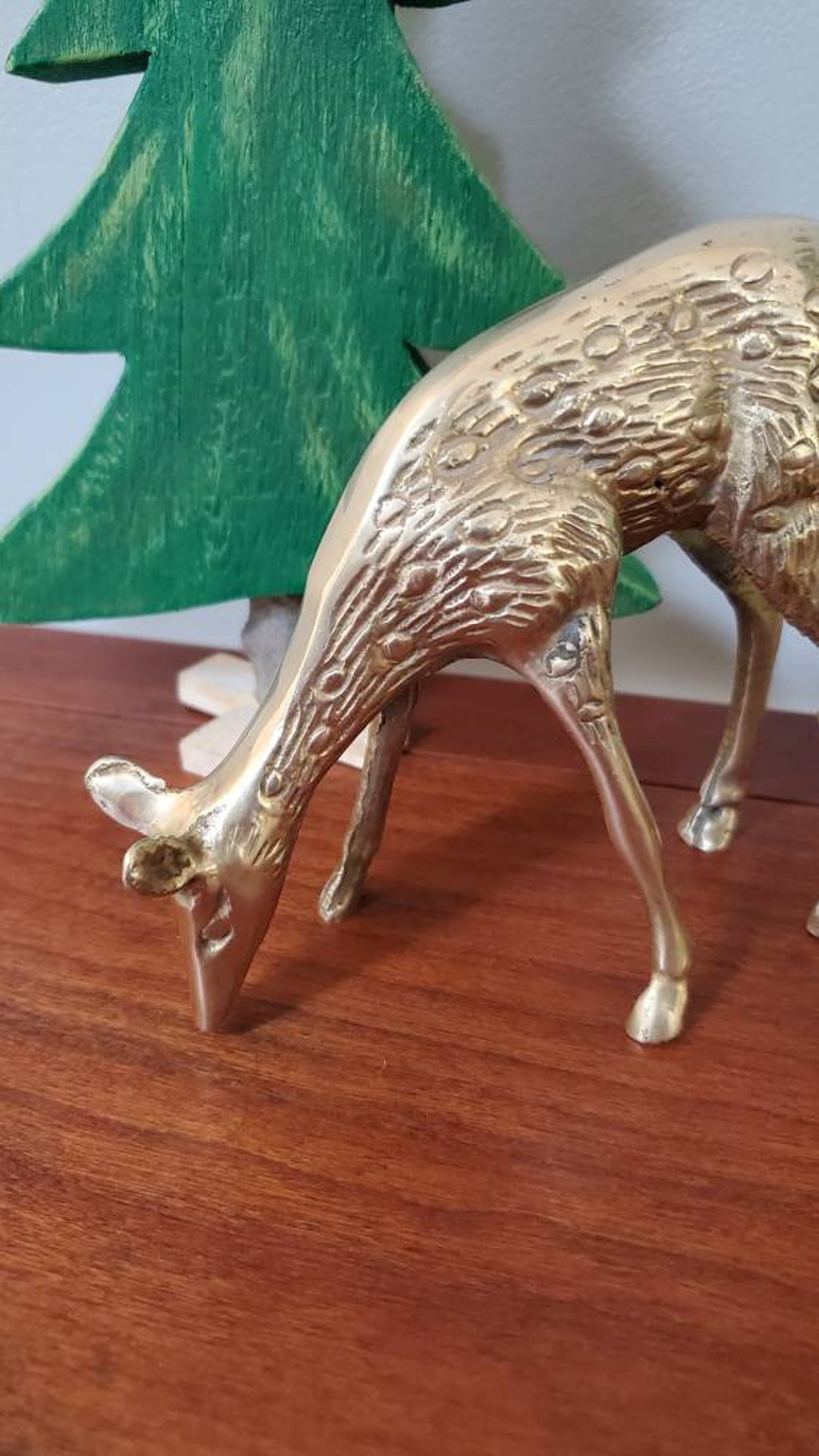 Vintage Brass Stag and Doe Deer Figurines CLASSY Mid-century - Etsy
