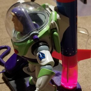 Buzz Lightyear "the Big One" Telephone 1996 Brooktel, Light up Rocket ...