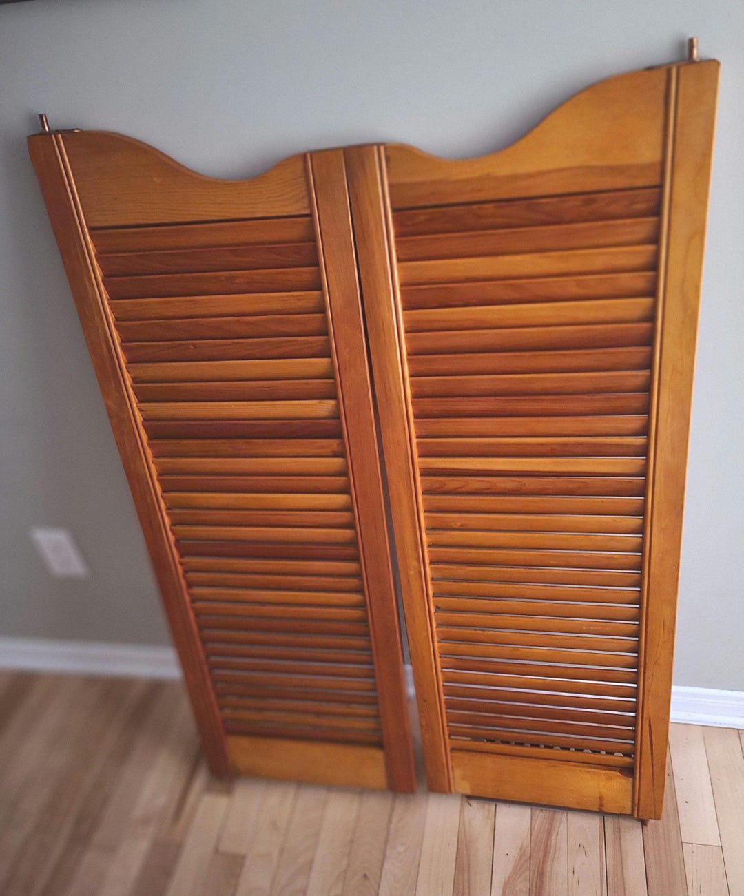 Saloon Swing Doors, Louvered Interior Solid Wood Wild West Bar ...
