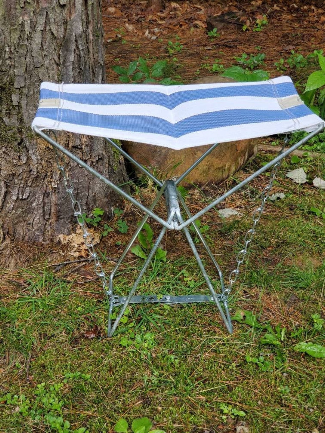 Vintage EASY Folding Fishing Stool, Portable Stool, Camping Stool ...