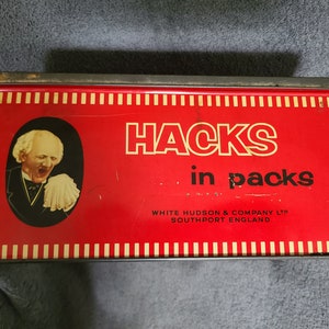 Vintage Tin Hacks Lozenges, Made in England by White Hudson & Co Ltd ...