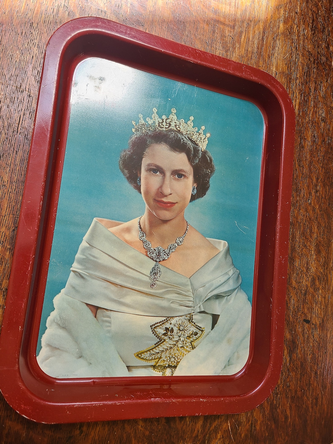 Vintage Queen Elizabeth II Serving Tray, 1953, Made in England ...
