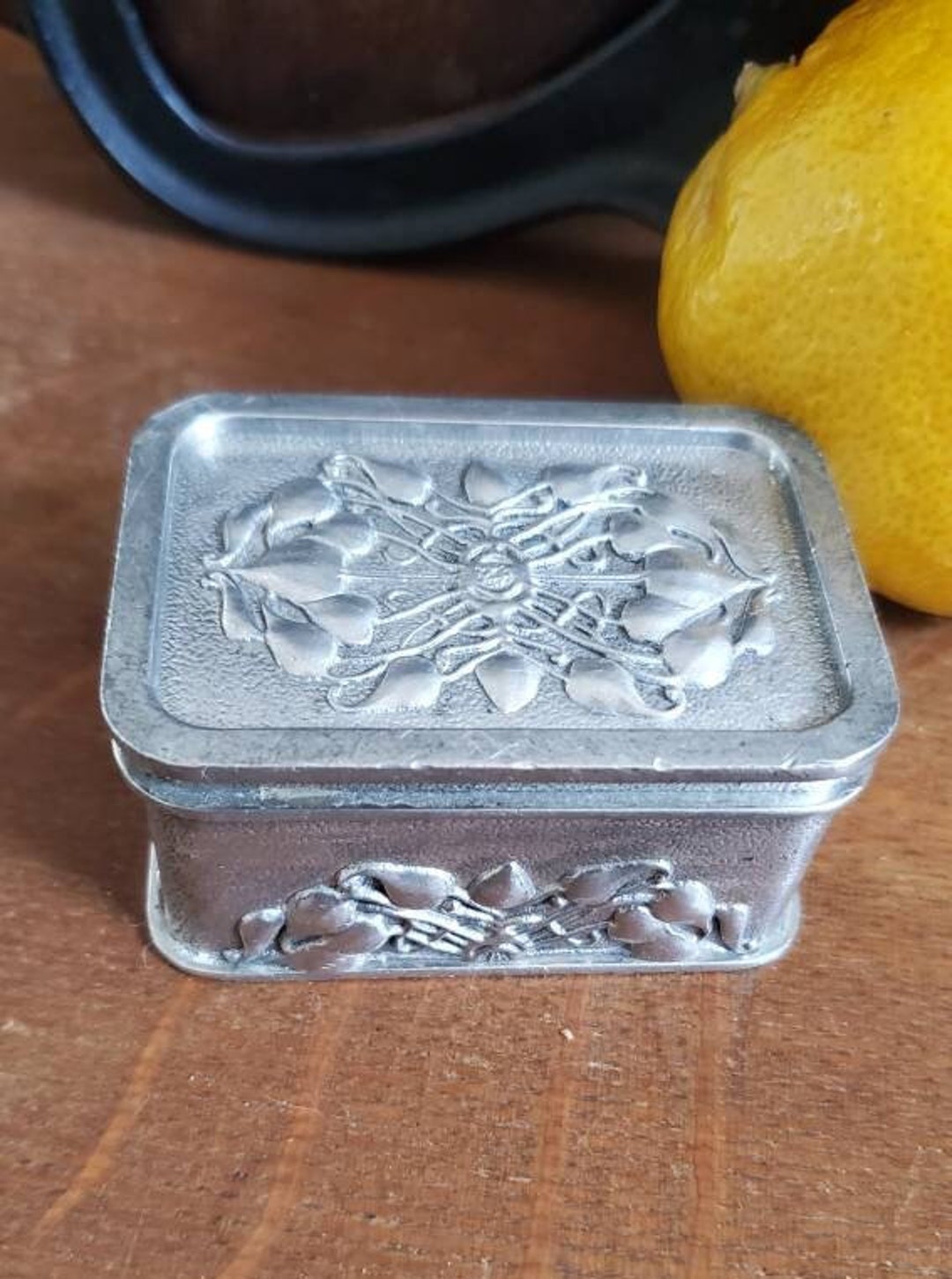 Vintage Solid Pewter Box Royal Selangor Pewter Ring Box,proposal Box ...