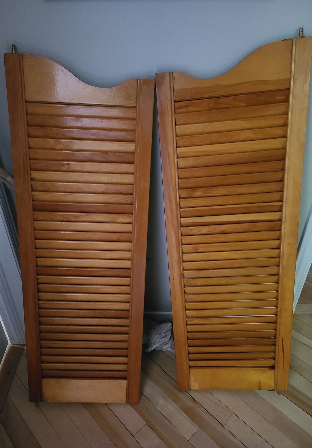 Saloon Swing Doors, Louvered Interior Solid Wood Wild West Bar ...