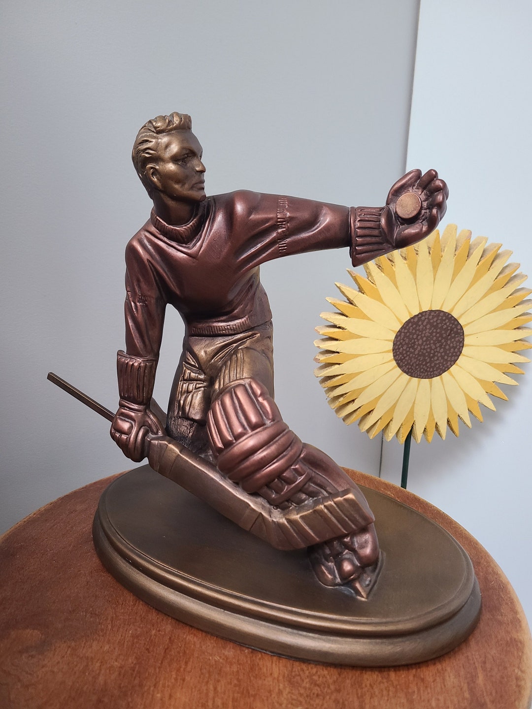 Vintage Bronze Hockey Player Goalie "save" Artist Danel, Austin ...