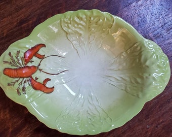 Vintage Carlton Ware Cabbage Leaf Lobster Salad Serving Bowl - Etsy