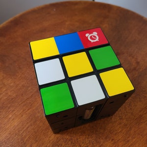 Vintage Retro Rubik's Cube Alarm Clock RARE W/date & Temperature Desk ...