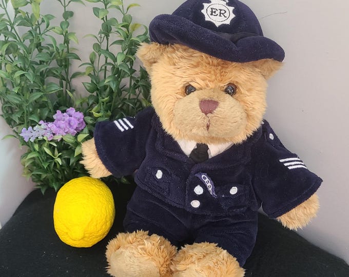 Vintage Bobby Police Bear Plush, Keel Toys Ltd British Police Bear W ...