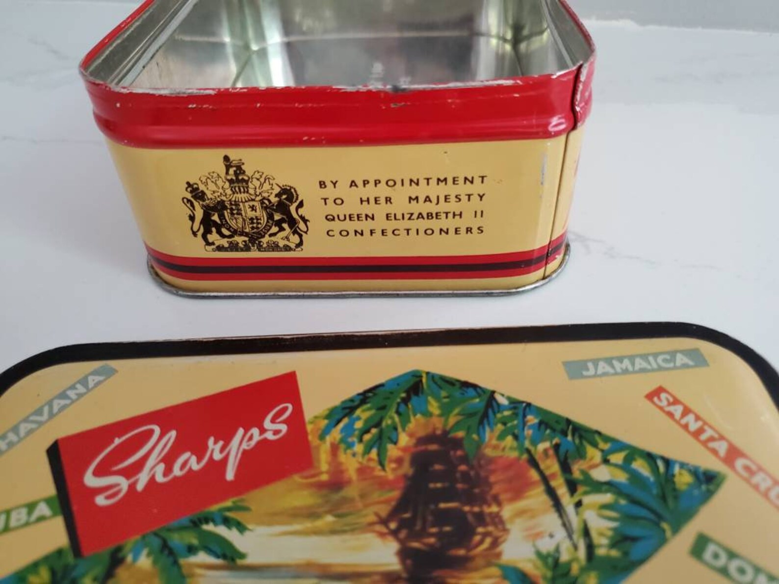 English 1960s SHARPS Rum & Butter Toffee Tin Metal Collectible ...