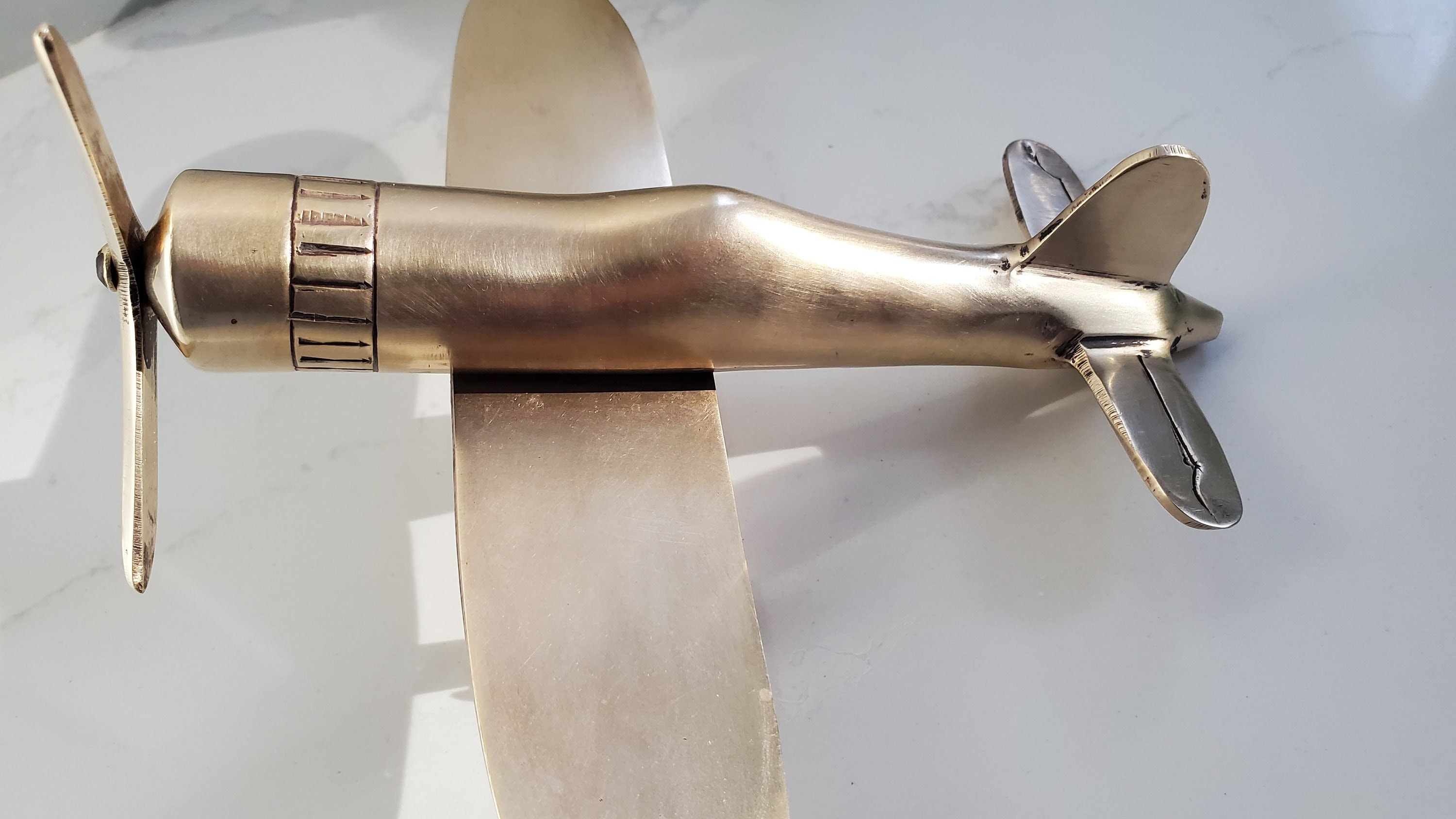 Vintage WW2 Solid Brass SPITFIRE Airplane Model Propeller | Etsy