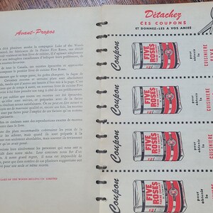 1959 La Cuisinière FIVE ROSES Cookbook in FRENCH, Softcover Illustrated ...