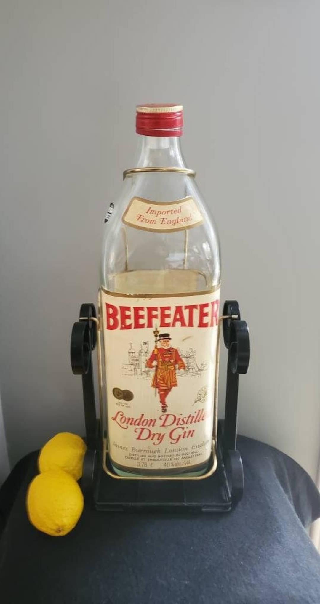 Vintage Wrought Iron Swinging Tilt & Pour Stand Cradle, W/beefeater ...