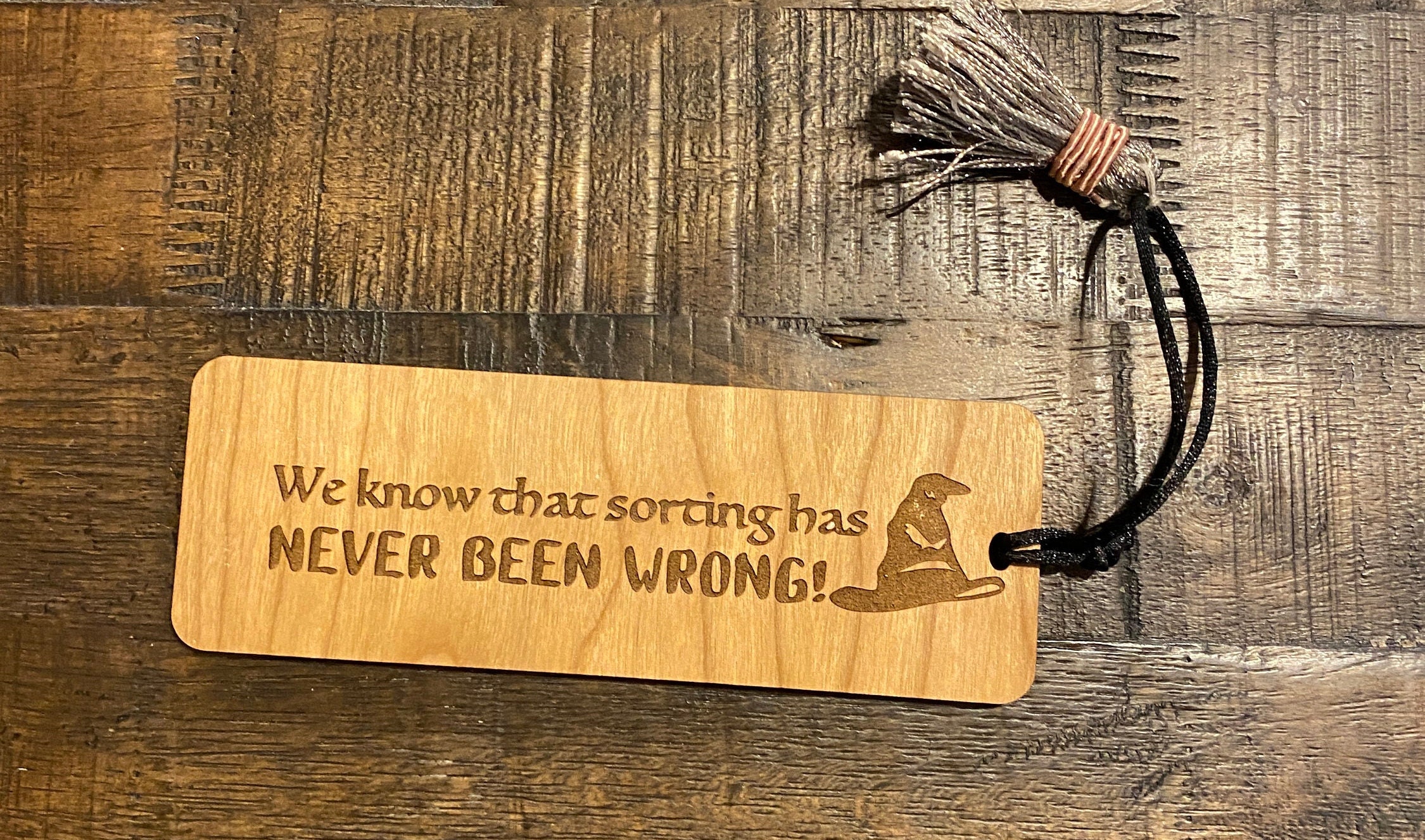 Laser Engraved, Laser Cut and Handpainted Cherry Wood Bookmarks With ...