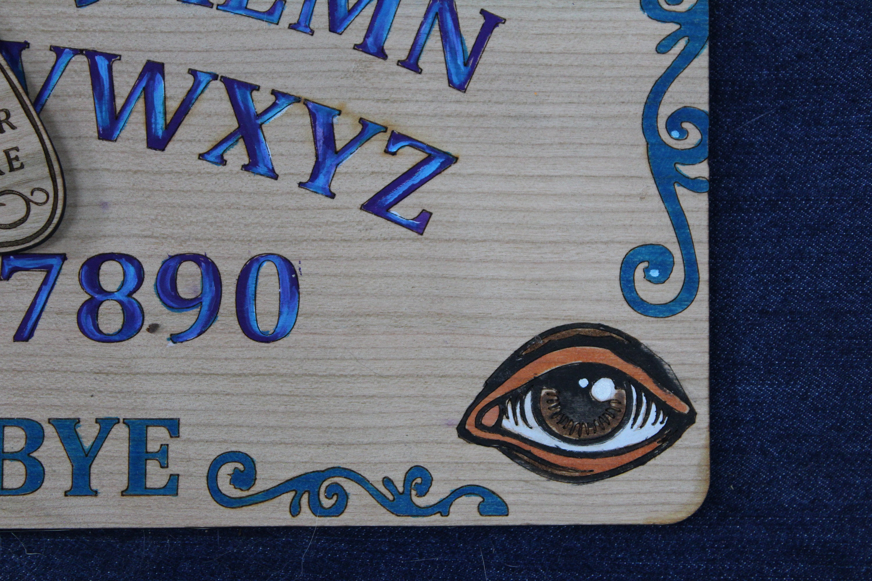 Hand Painted Laser Engraved Ouija Board on Wood Create Your - Etsy