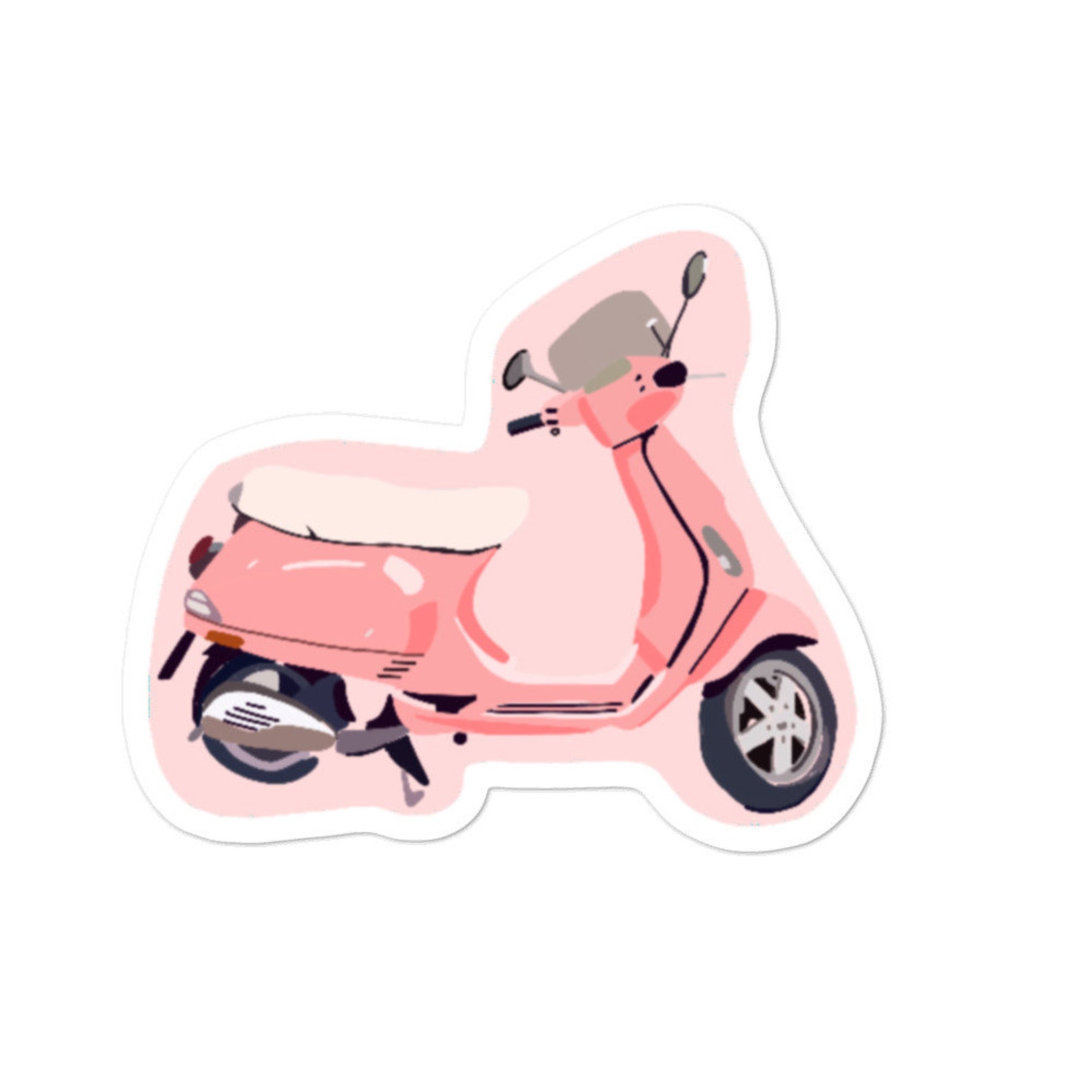 Pink moped sticker pink aesthetic | Etsy