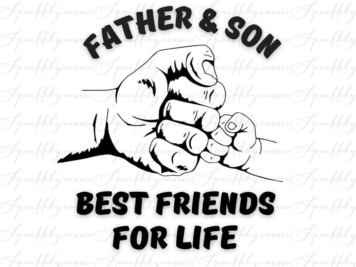 Fathers Day Fist Bump Father And Son Fathers Day Best Etsy