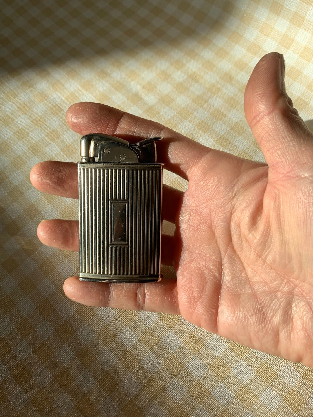 Working but As-is Vintage Evans Lighter / Silver Slim / Pocket Petrol ...