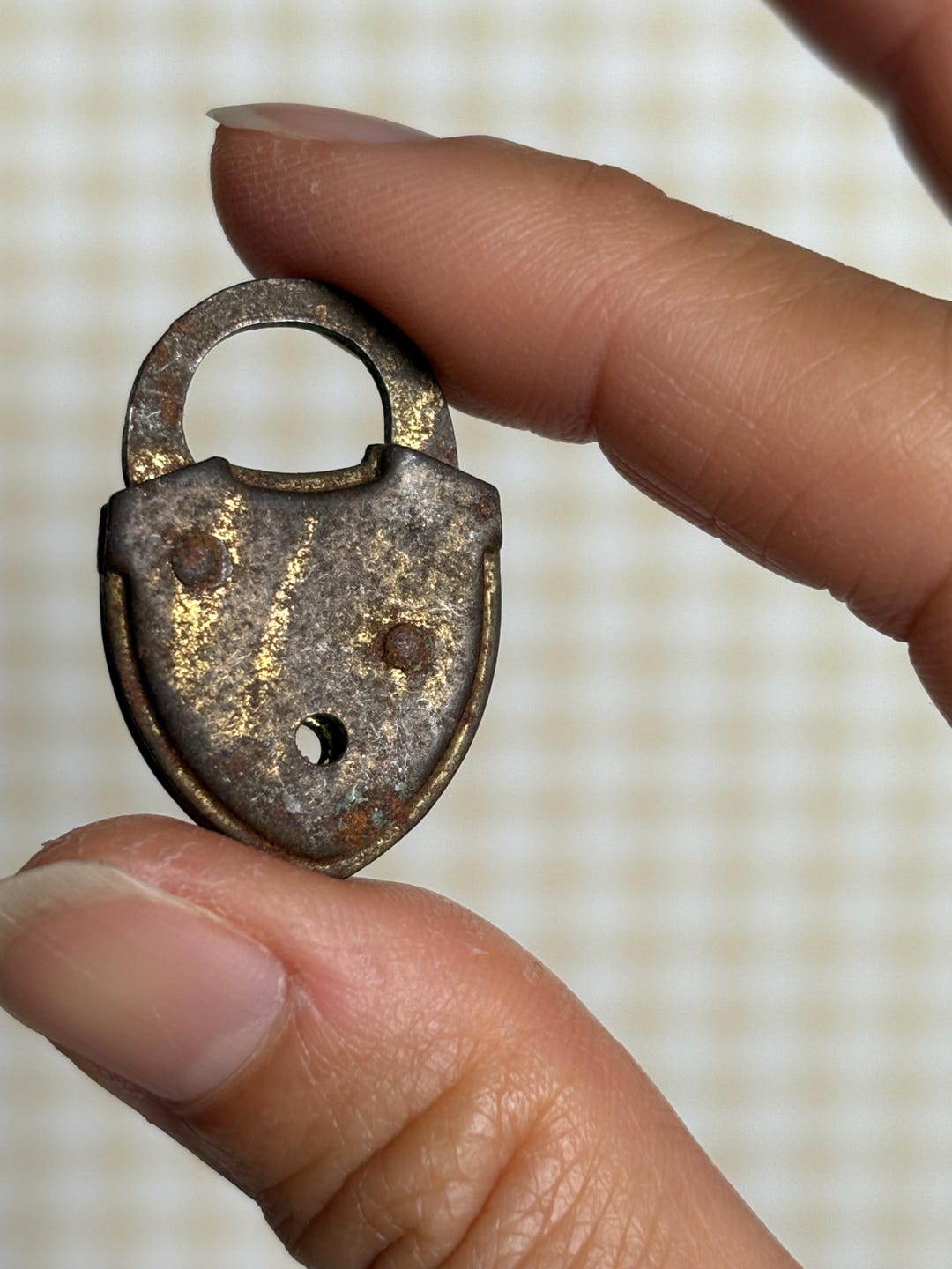Antique Mini Pad Lock Without Key / Brass / Patina / Romantic / for ...