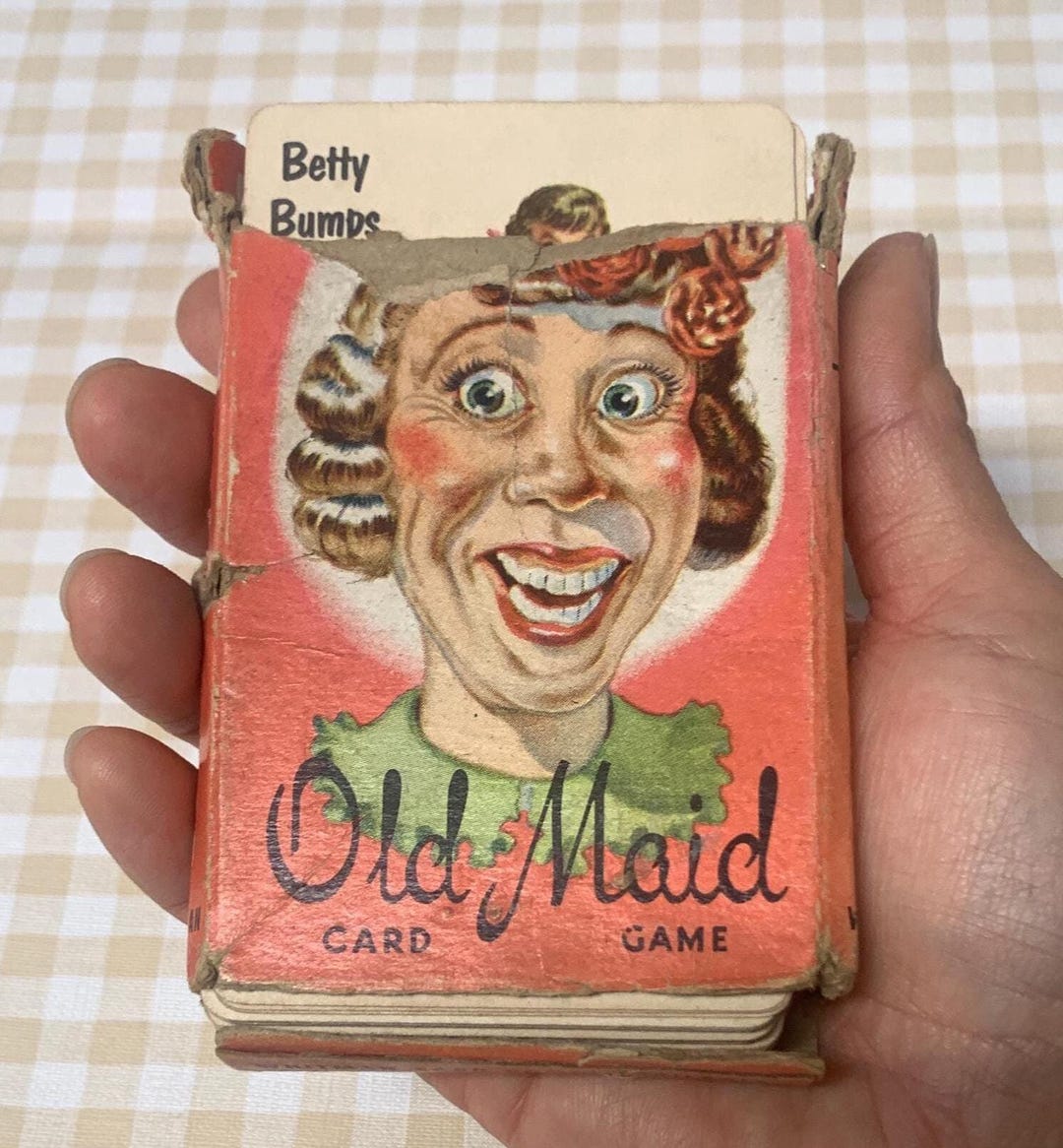 Old Maid Card Deck / Playing Cards / 1950s 50s / Mid Century / Whitman ...