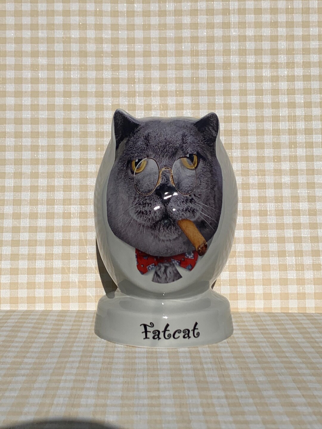 Vintage Fat Cat Piggy Bank 2001 / Funnyface Greeting Cards / Joe ...