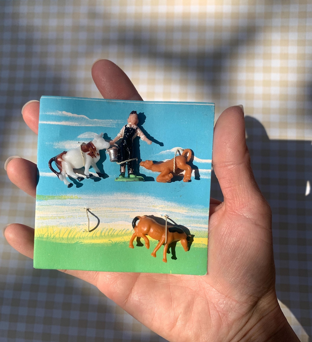 Vintage Toy / Farmer / Cows / Horse / Field / Made in Hong Kong / 1970s ...